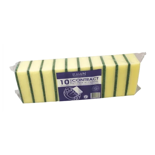 Sponge Scourers 10 Pack, Multi Use Cleaning Tool - Loorolls.com